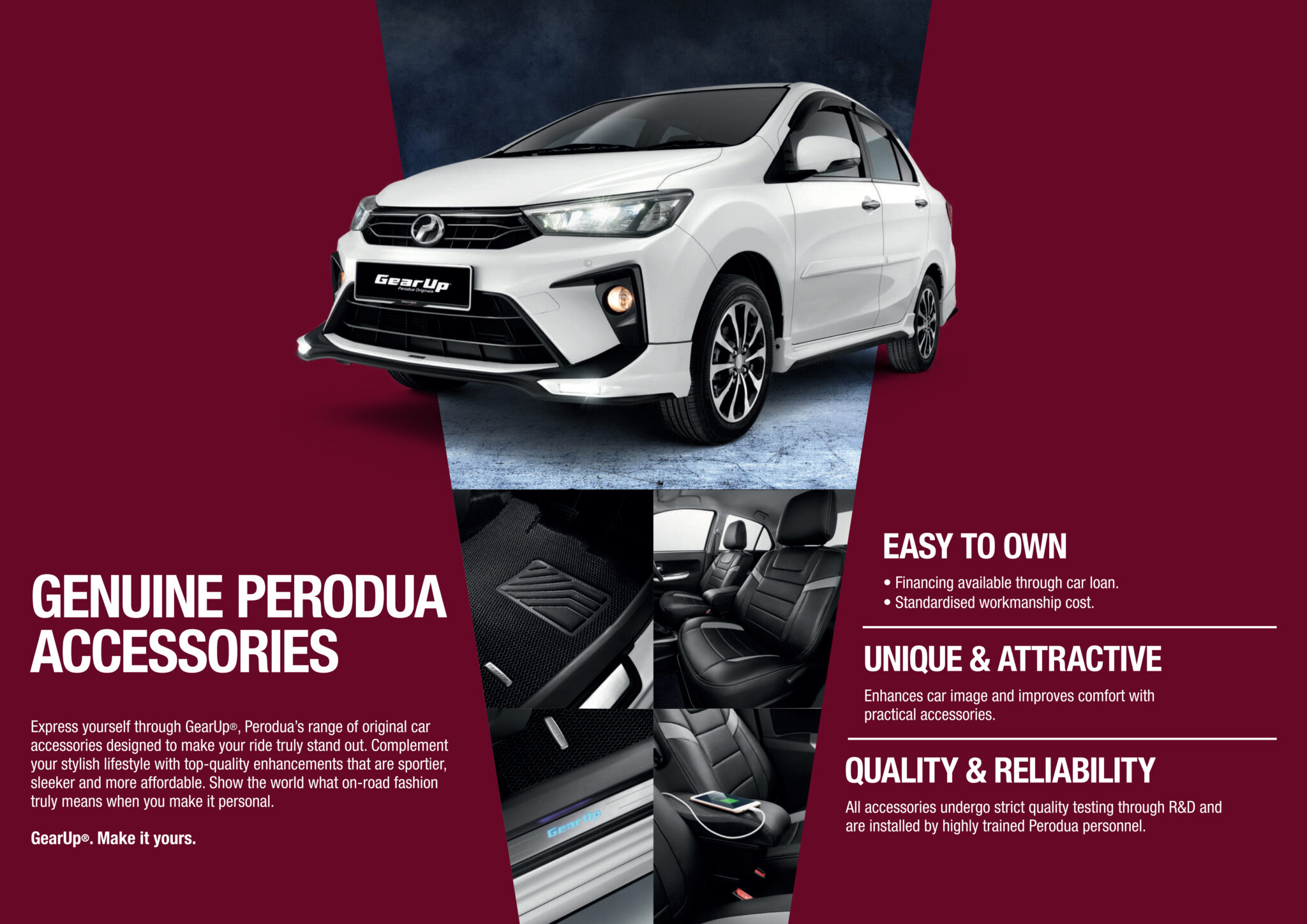 Aksesori Gear Up Perodua Bezza untuk Gaya & Keselesaan