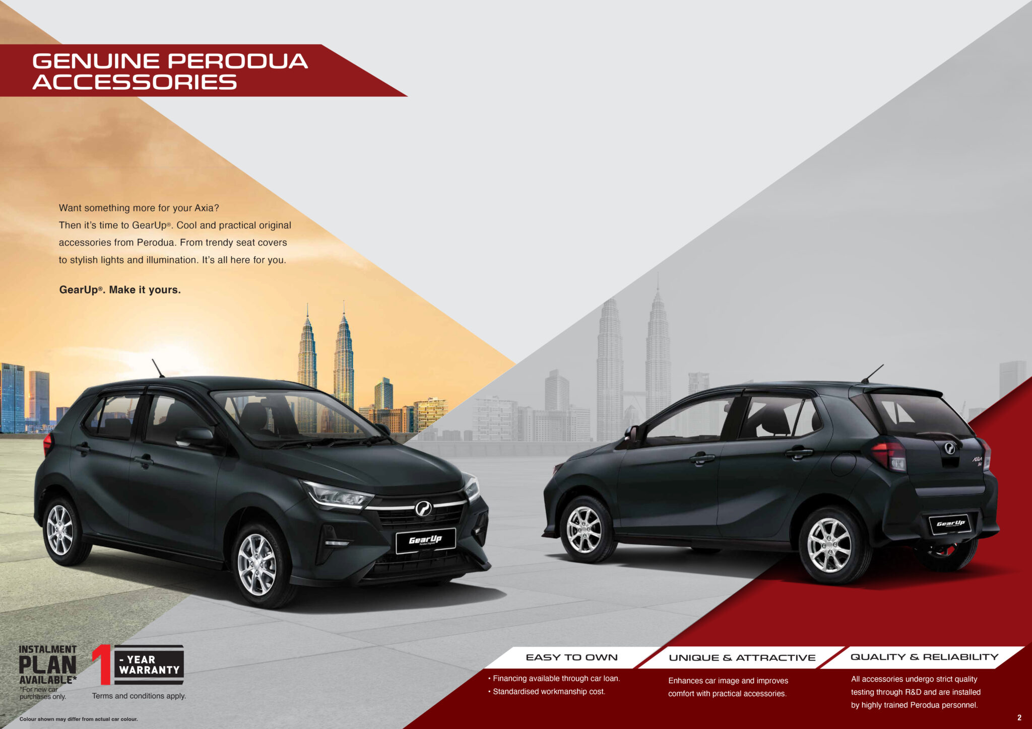 GearUp Axia 2025 | Aksesori & Bodykit Original Perodua Malaysia